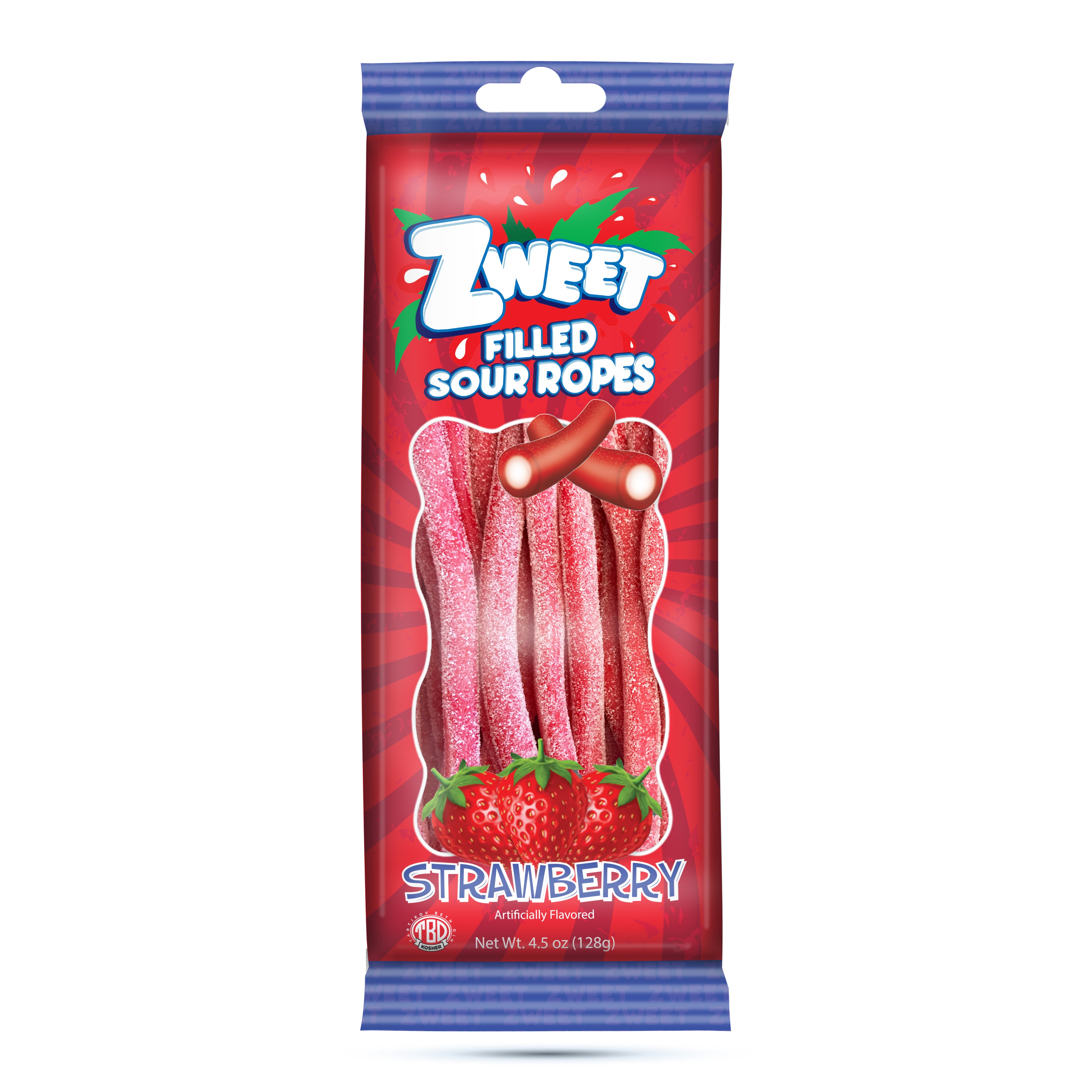 Strawberry Filled Sour Ropes | 4.5 oz | Zweet – Zweet Shop