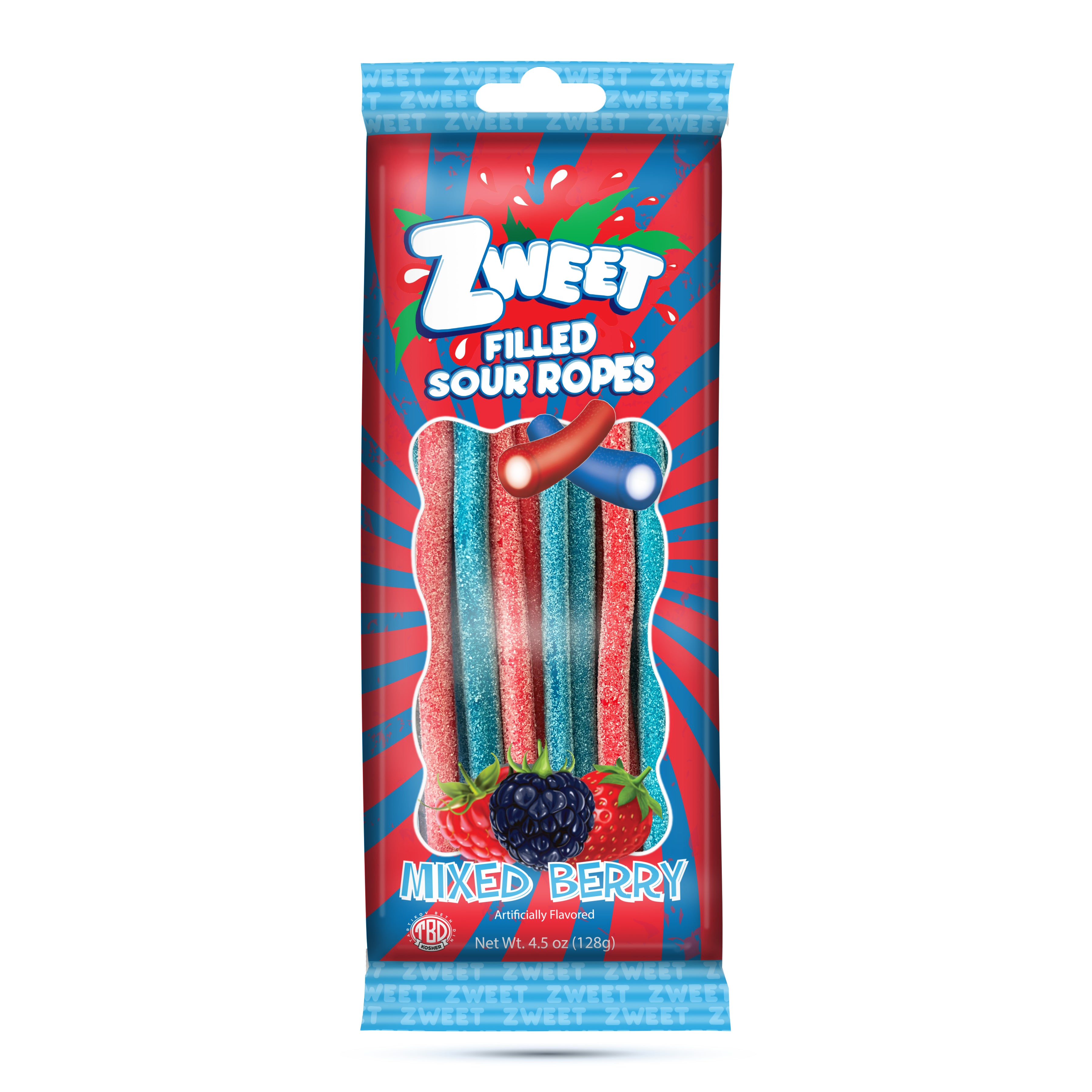 Mixed Berry Filled Sour Ropes | 4.5 oz | Zweet – Zweet Shop
